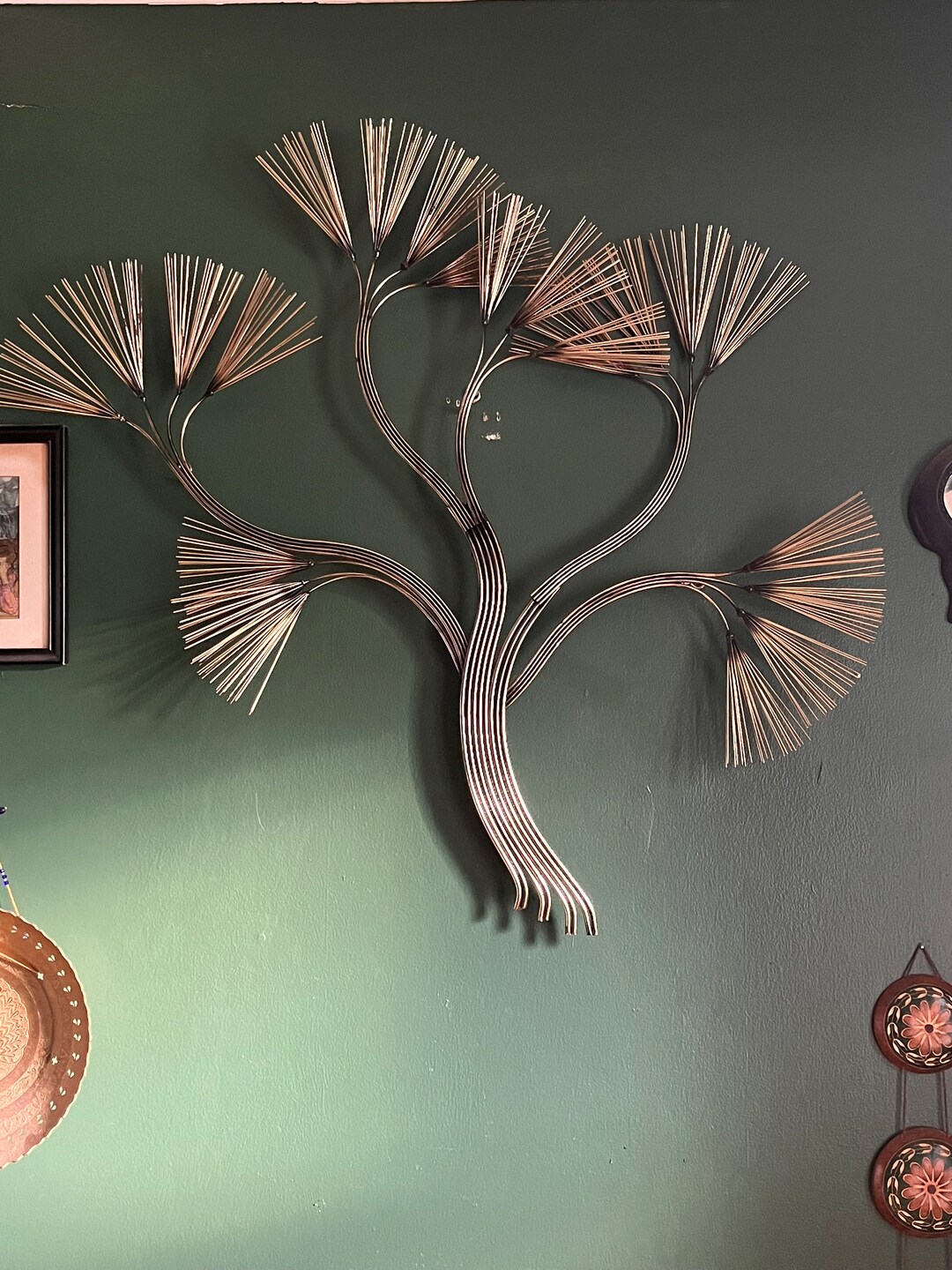 Vintage 1980s Curtis Jere Style Brutalist Brass Gold Tree Wall - Etsy