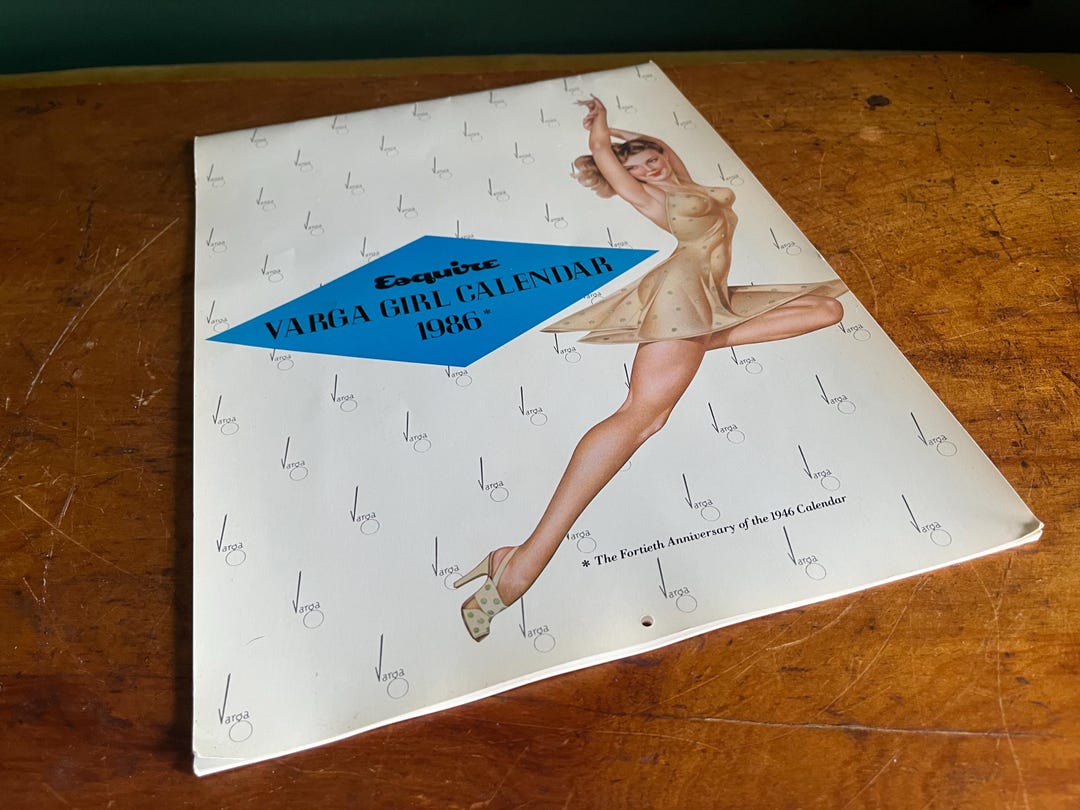 Vintage Esquire Varga Pinup Calendar 1986 Reproduction 1946 Calendar - Etsy