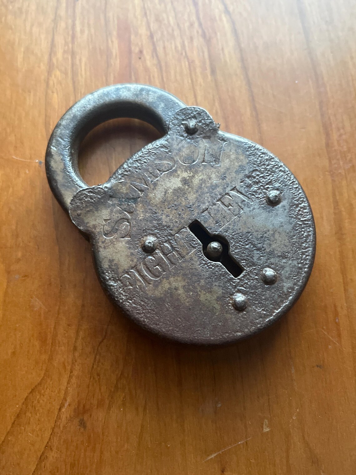Vintage Samson Eight Lever Padlock No Key Antique Lock Antique Padlock ...