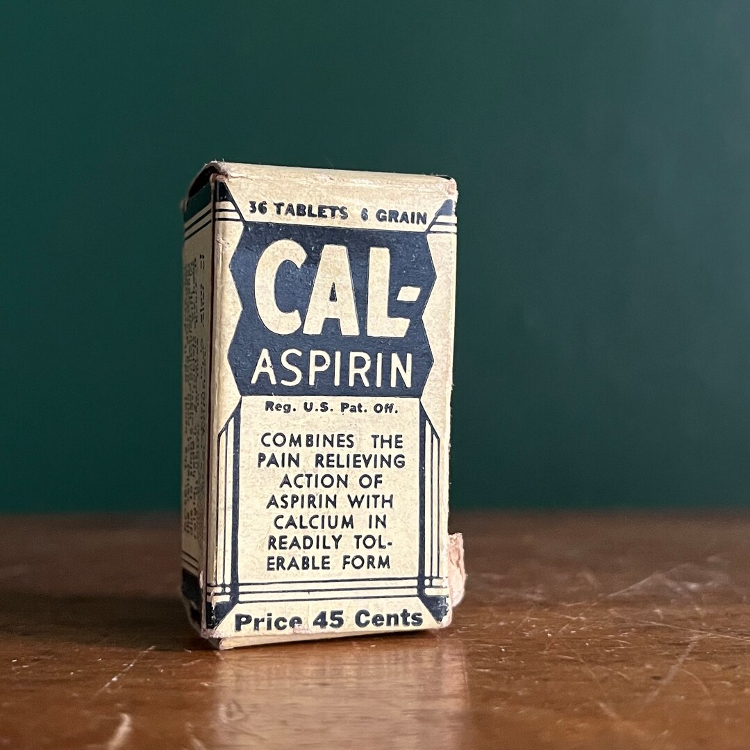 Vintage Cal-aspirin Bottle Box Pamphlet Original Contents Vintage ...