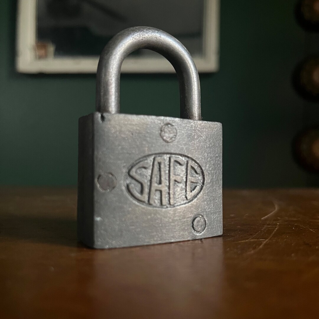 Vintage SAFE Padlock No Key Antique Lock Antique Padlock USA Steampunk ...