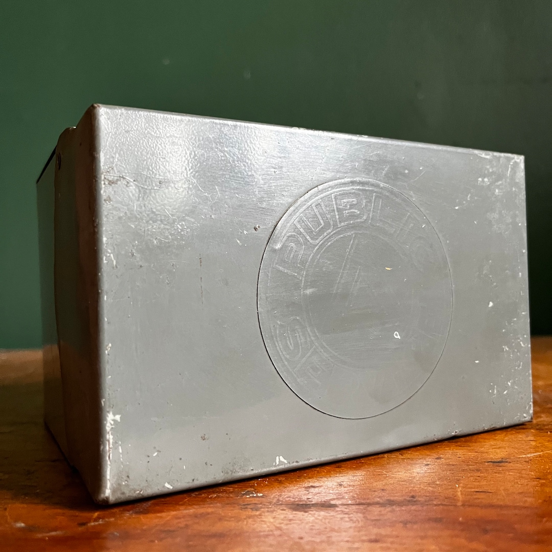 Vintage Public Service Index Card File Box. Rare Style. Industrial Chic ...