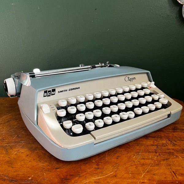 Blue Typewriter - Etsy