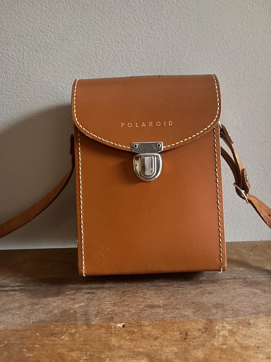 Vintage Tan Leather Polaroid Camera Case Land Camera With Strap - Etsy