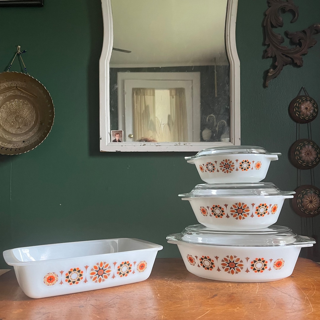 Set of Vintage JAJ Pyrex Toledo Pattern Cookware Mid Century Made in ...