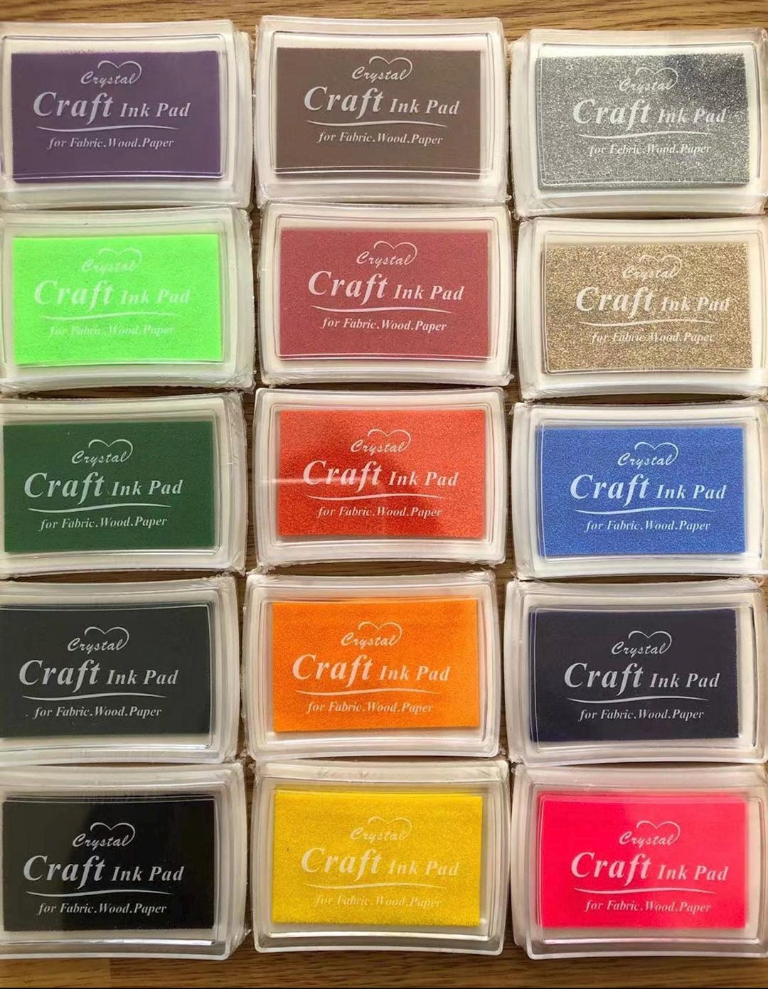 Multi-colour Non-toxic Ink Pad Inkpad Rubber Stamp Finger Print Craft ...