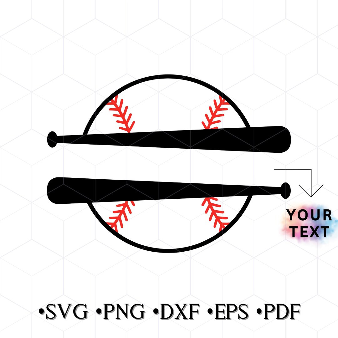 Custom Name Baseball Svg, Space to Add Player Name / Team Name ...