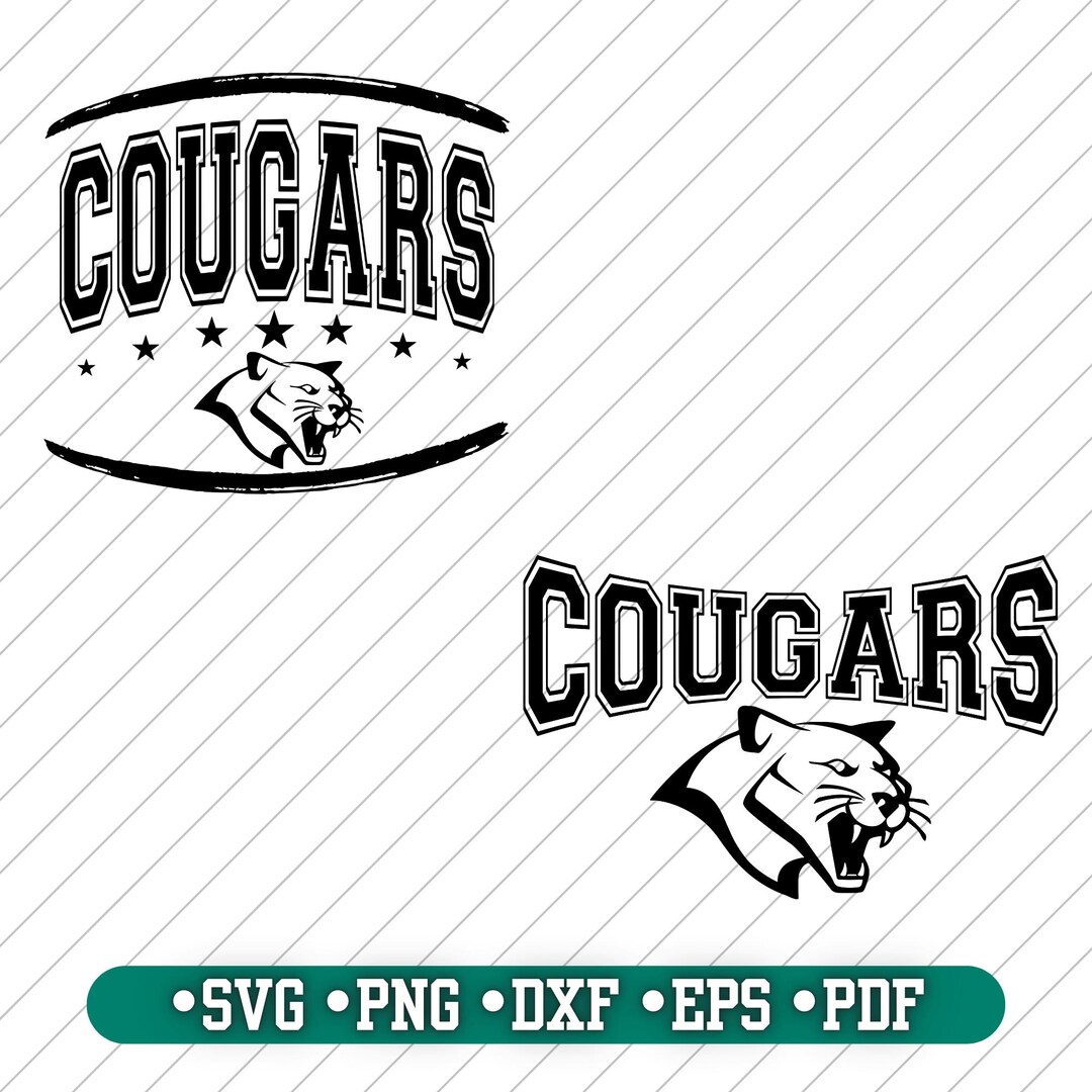 Cougars Svg, Cougar Mascot Svg, Cougars Football, Basketball Sports ...