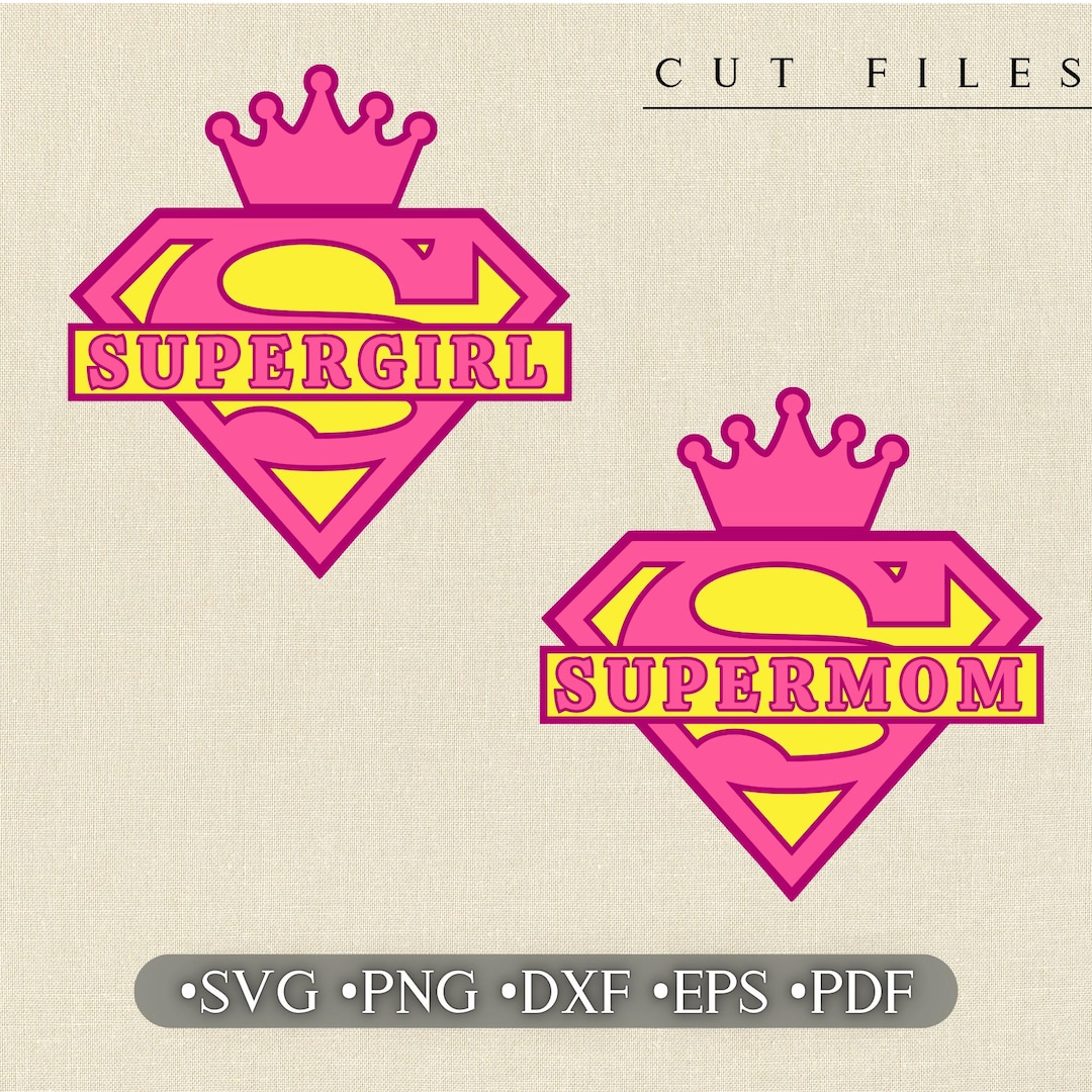 Supermom SVG: Supergirl, Superwoman, Hero Designs (digital Download ...
