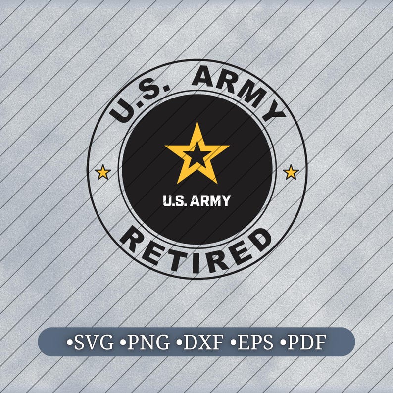 US Army Retired Logo SVG Cut Files, Military Logo, Veteran Gift ...