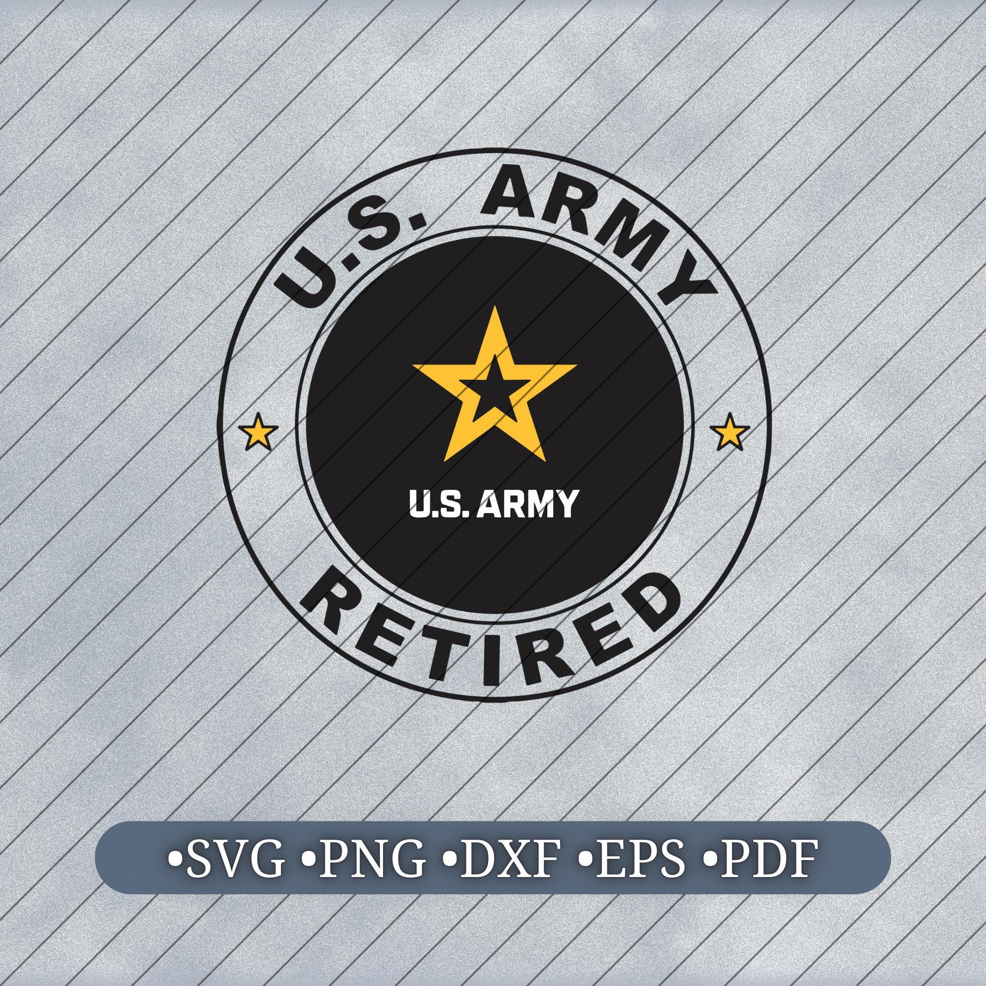 US Army Retired Logo SVG Cut Files, Military Logo, Veteran Gift ...