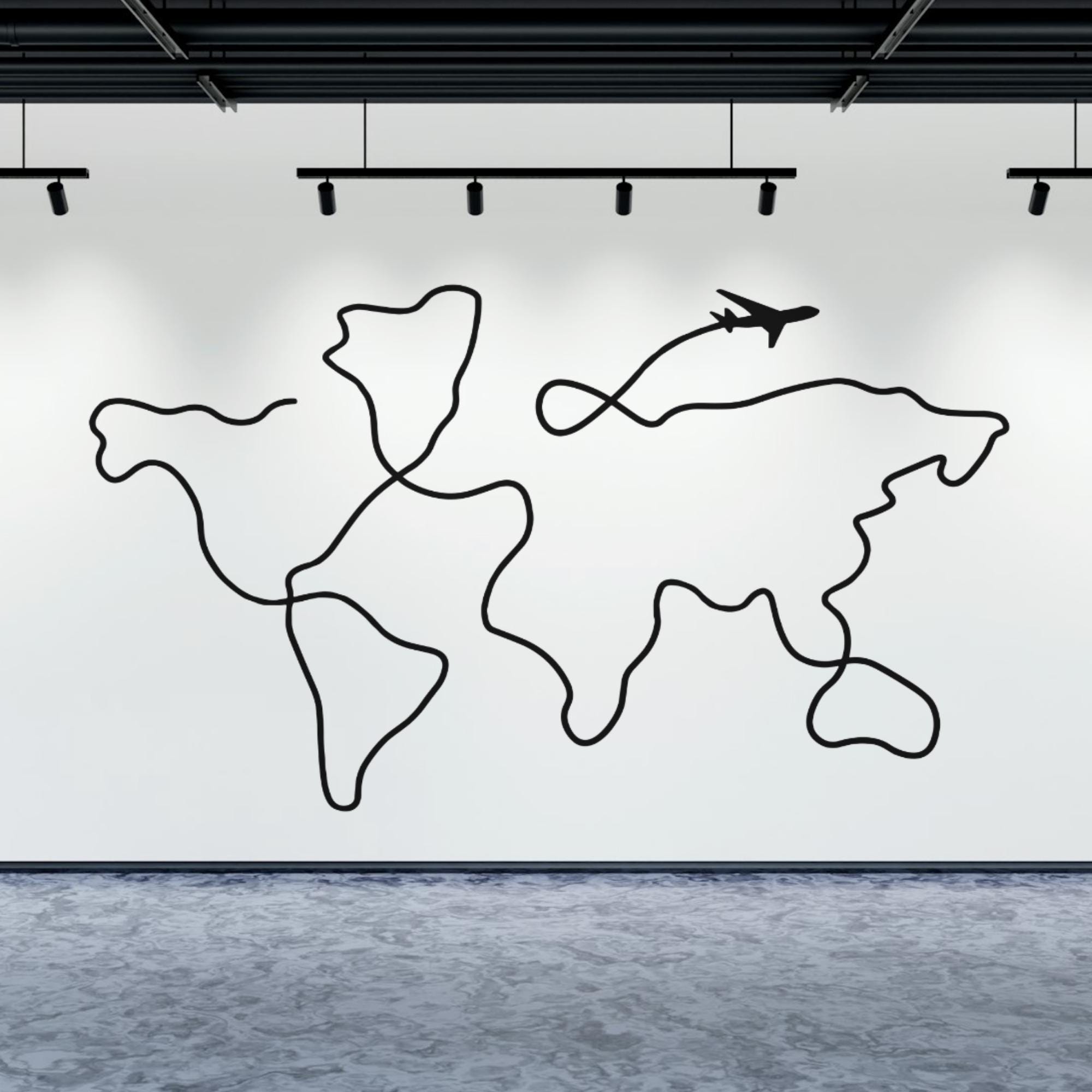 World Map Svg, Travel Map Svg Cut Files, Line Art, Vector Files ...