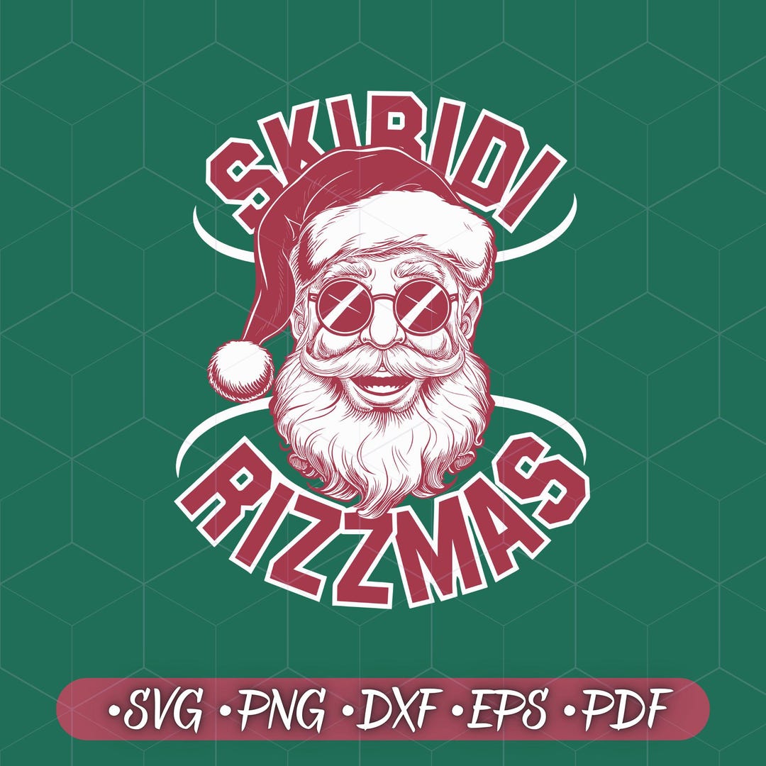 Skibidi Rizzmas Svg, Png, Funny Merry Rizzmas, Santa Claus, Santa Bruh ...