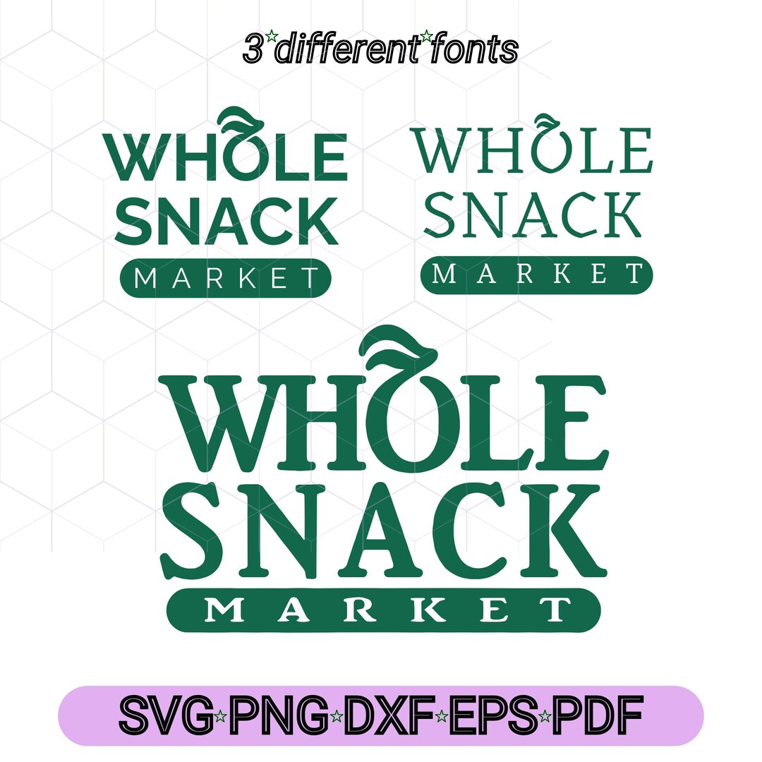 Whole Snack Svg, Cut Files, Png, Dxf, Eps, Pdf, Shirt Design ...