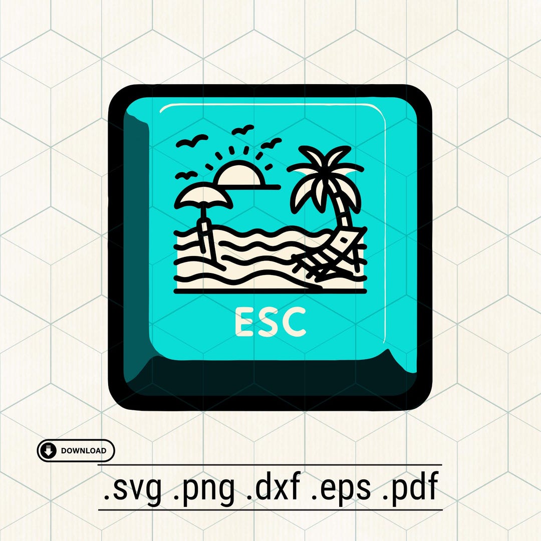 Escape Key Beach Design - Travel Svg, Family Trip, Digital Download for ...
