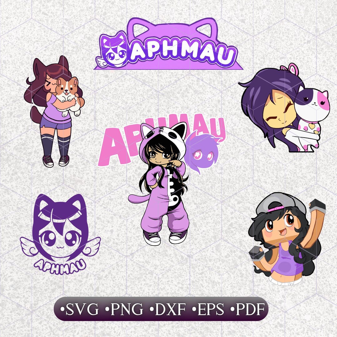 Aphmau Svg Png Bundle, Meemeows, Jet Corgi, 6 Pack, Svg,png,dxf,eps,pdf ...
