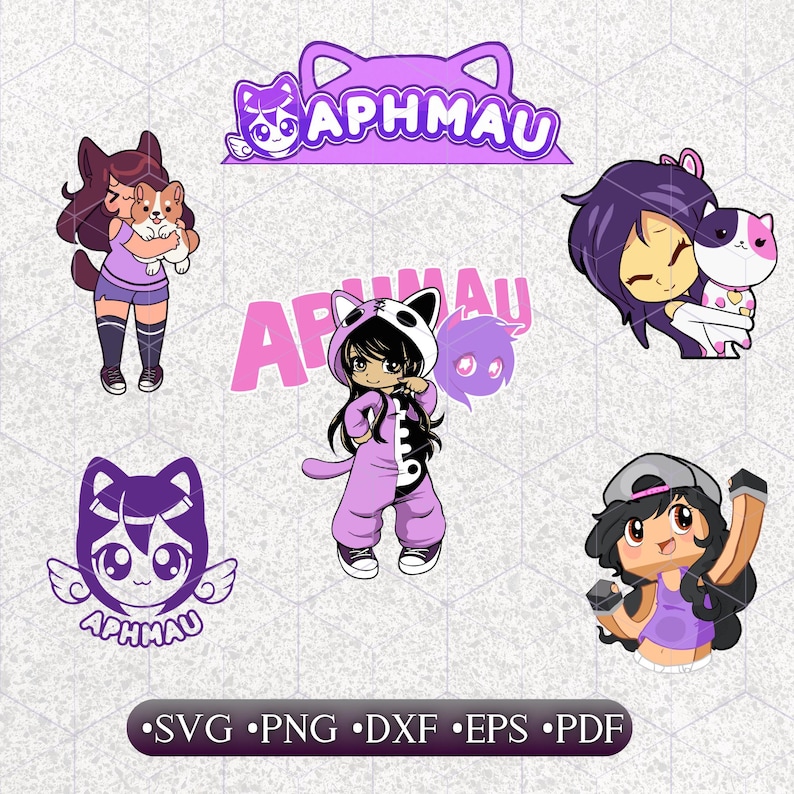Aphmau Svg Png Bundle, Meemeows, Jet Corgi, 6 Pack, Svg,png,dxf,eps,pdf ...