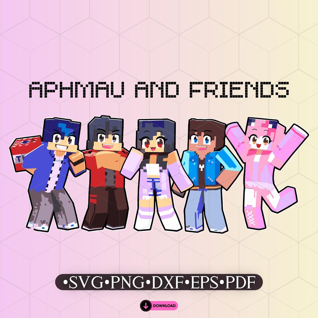 Aphmau and Friends Svg, Youtuber Aphmau, Printing and Cutting Vector ...