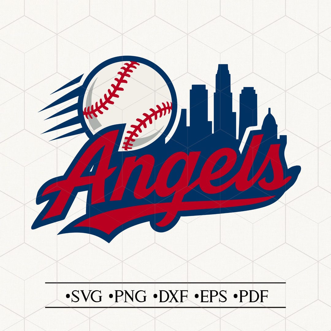 Angels Baseball Svg, Sports Team Shirt Svg, Flying Baseball Clipart ...