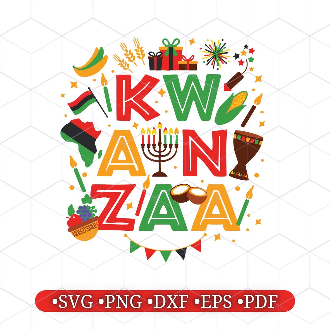 Kwanzaa Svg Png Dxf Eps Pdf | Kinara, Mkeka, African Symbols | African ...
