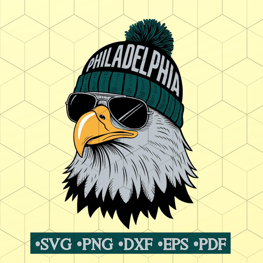 Philadelphia Football Eagle Winter Hat Digital Design - Svg,png,dxf,eps ...