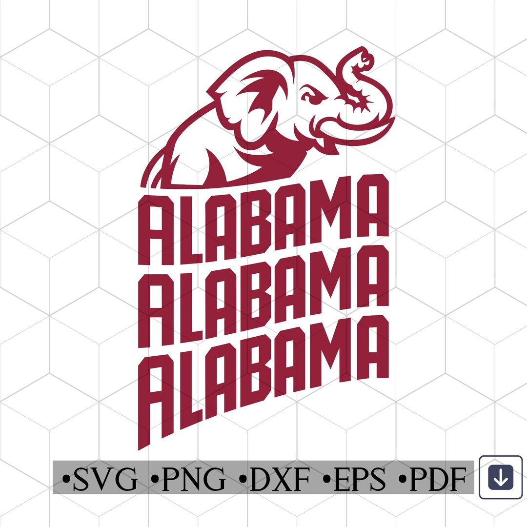 Alabama Football SVG | Elephant Mascot Design | Cut Files for Cricut ...
