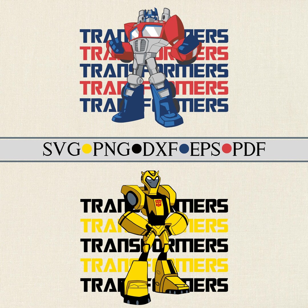 Transformers SVG Bundle | Optimus Prime, Bumblebee | Png, Dxf, Eps, Pdf ...
