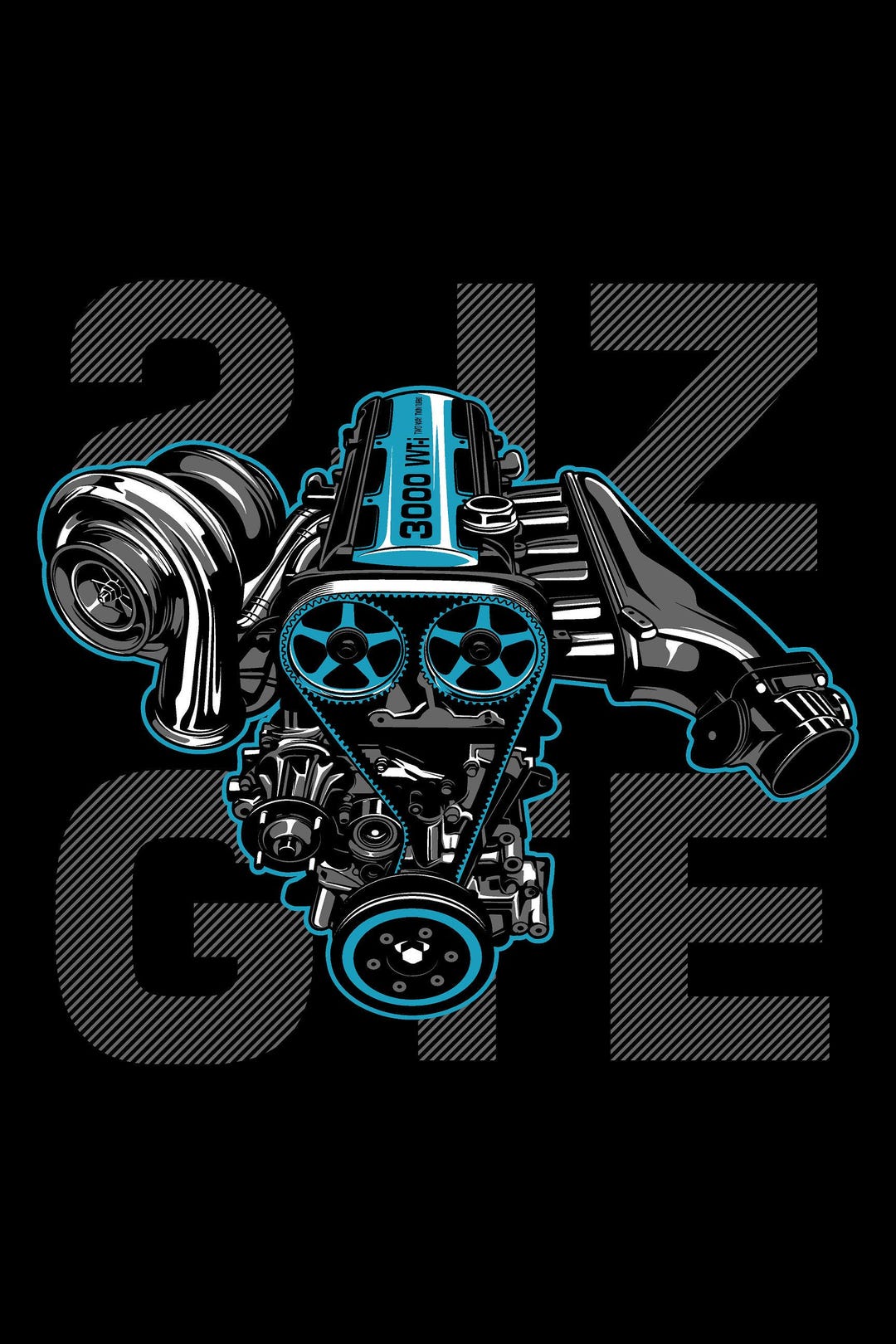 Car Vehicle 2JZ-GTE Engine 0297 Poster Decor Prints Canvas Wallpaper ...