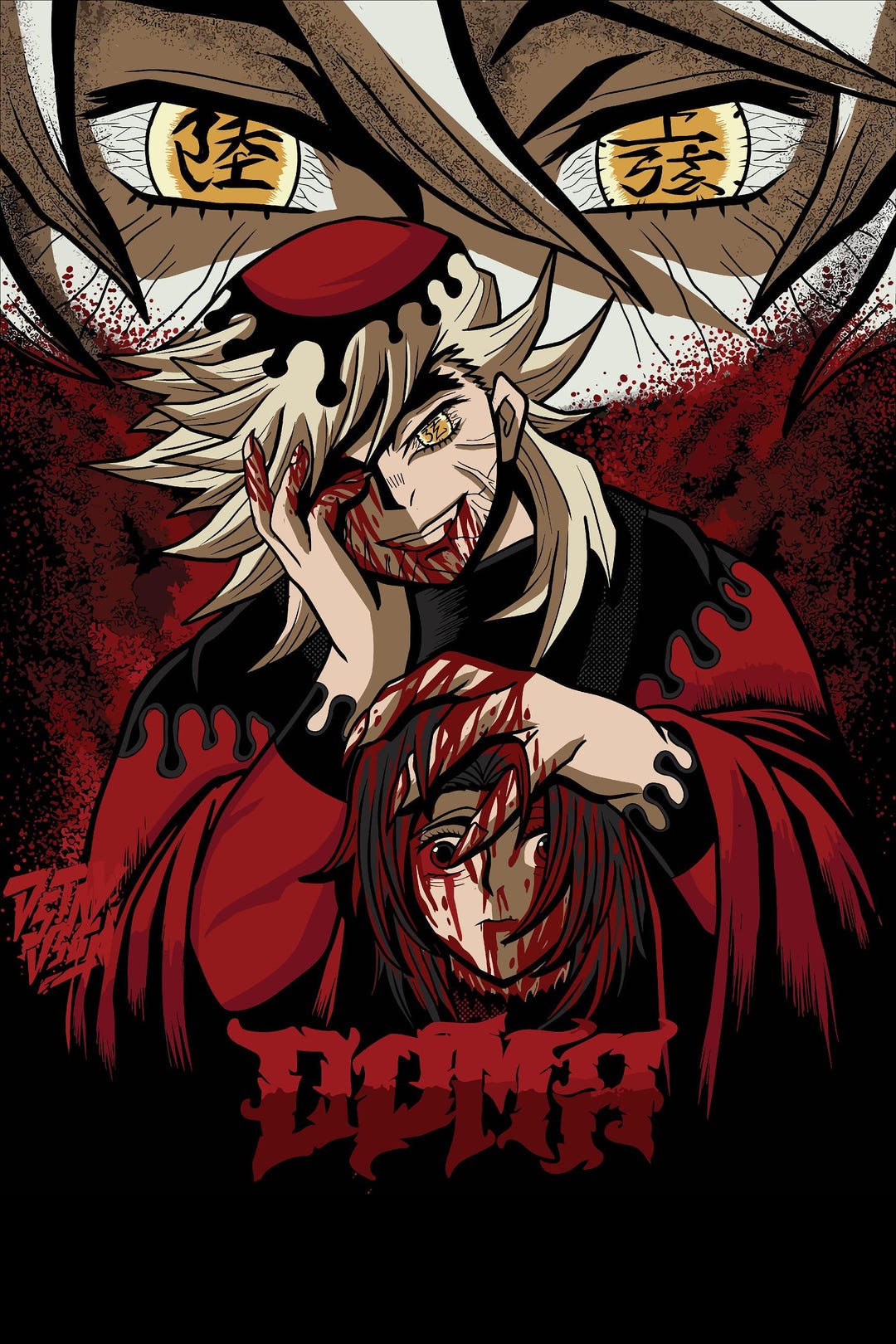 Demon Slayer Doma Poster Decor Prints Canvas Wallpaper Fan Art ...