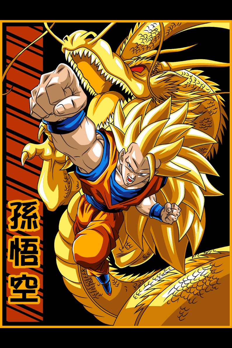 Dragonball Goku Decor Prints Poster Canvas Wallpaper Fan Art Characters ...