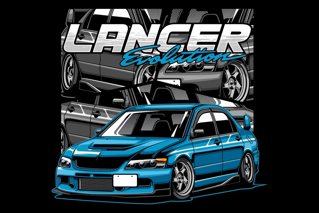 Car Vehicle Mitsubishi Lancer Evolution 0536 Poster Decor Prints Canvas ...