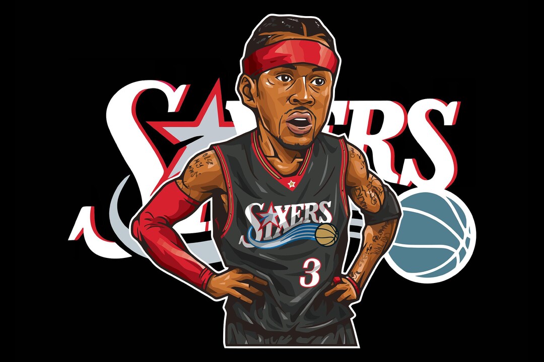 Basketball IVERSON sixers Poster Decor Prints Canvas Wallpaper Fan Art ...