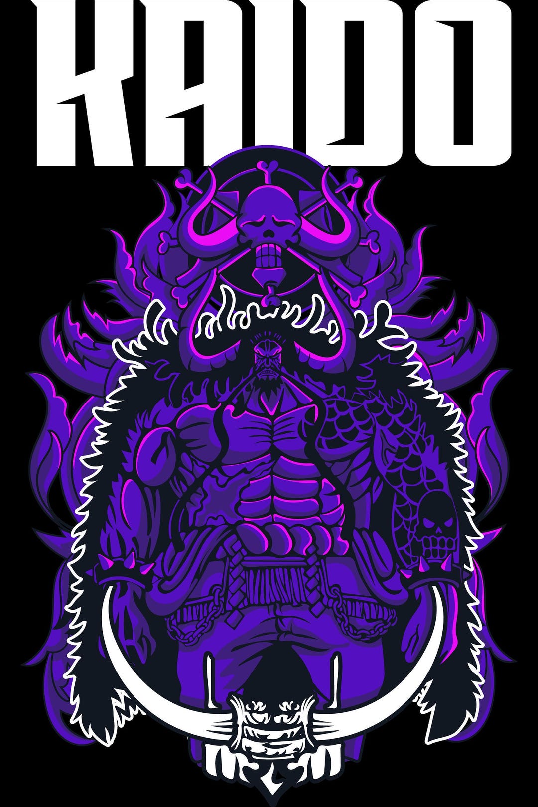 Anime Mix 19 Kaido One Piece Poster Decor Prints Canvas Wallpaper Fan ...