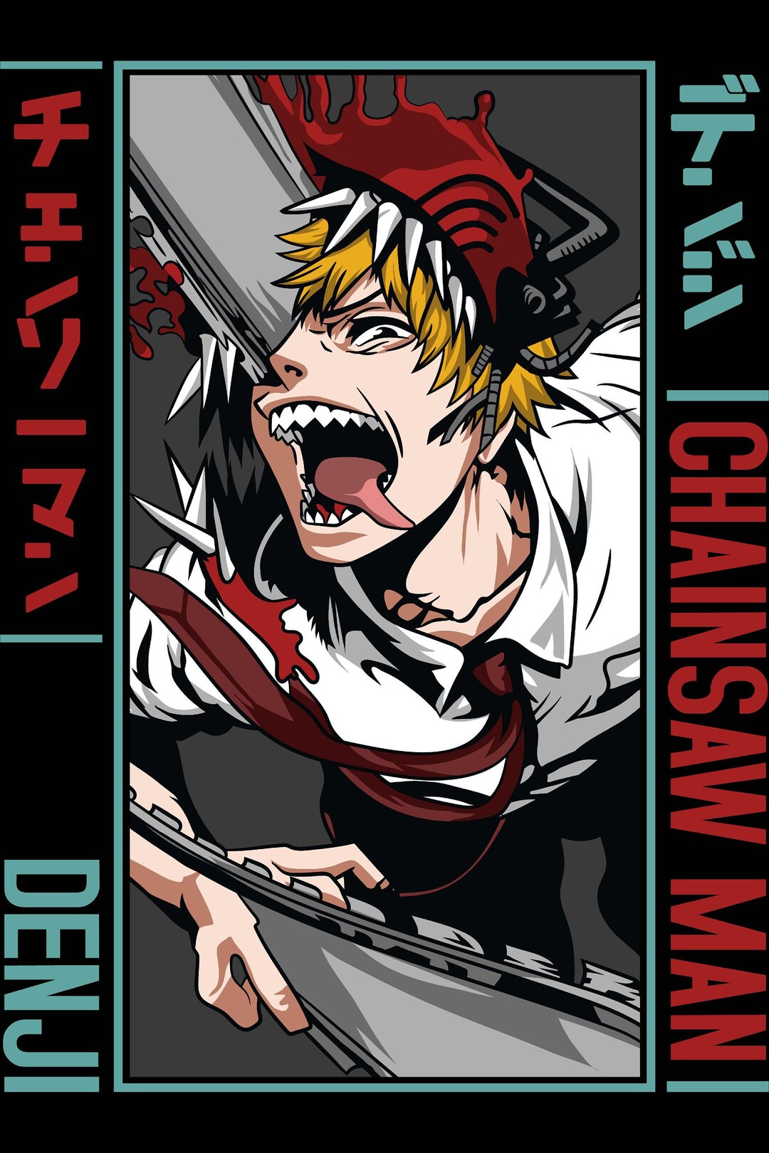 Denji Chainsaw Man Decor Prints Poster Canvas Wallpaper Fan Art ...