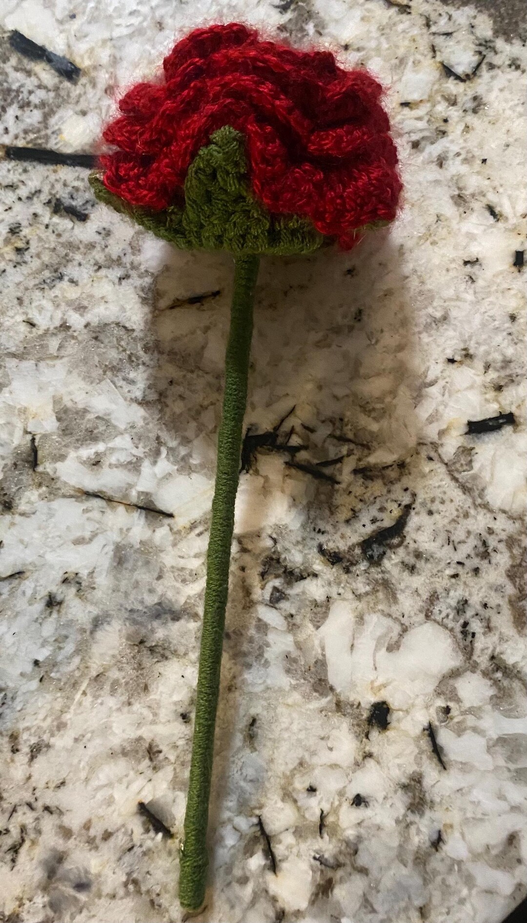 Red Crochet Rose - Etsy