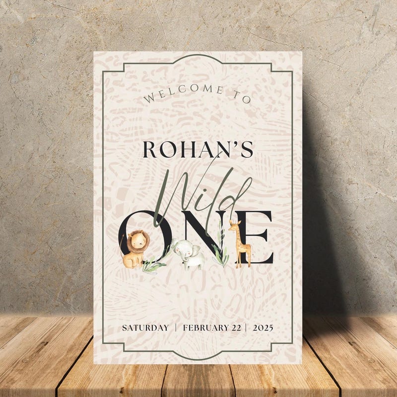 Wild One Welcome Sign - Etsy