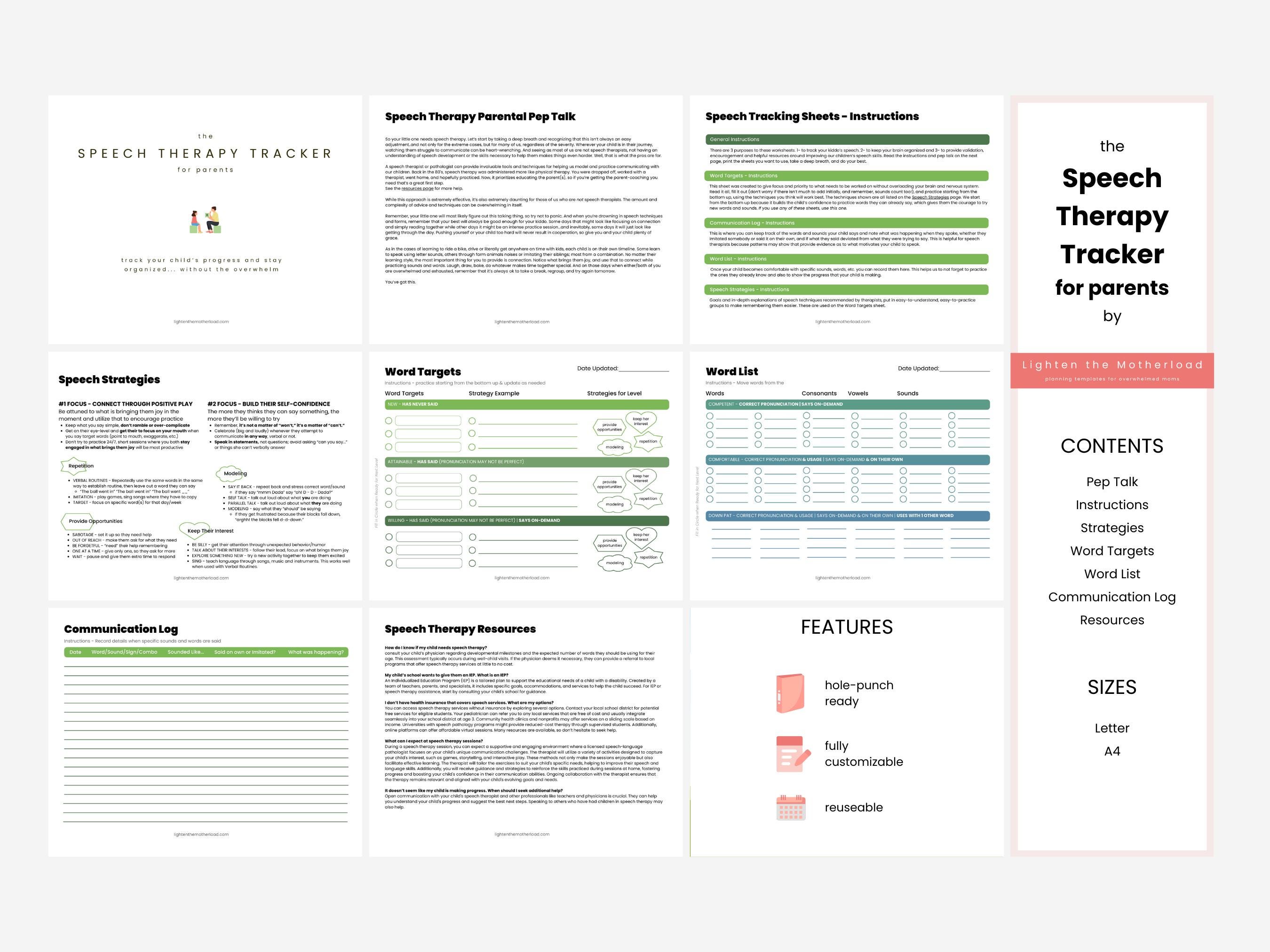 Pediatric Speech Therapy Chart, Language Development | Strategies for ...