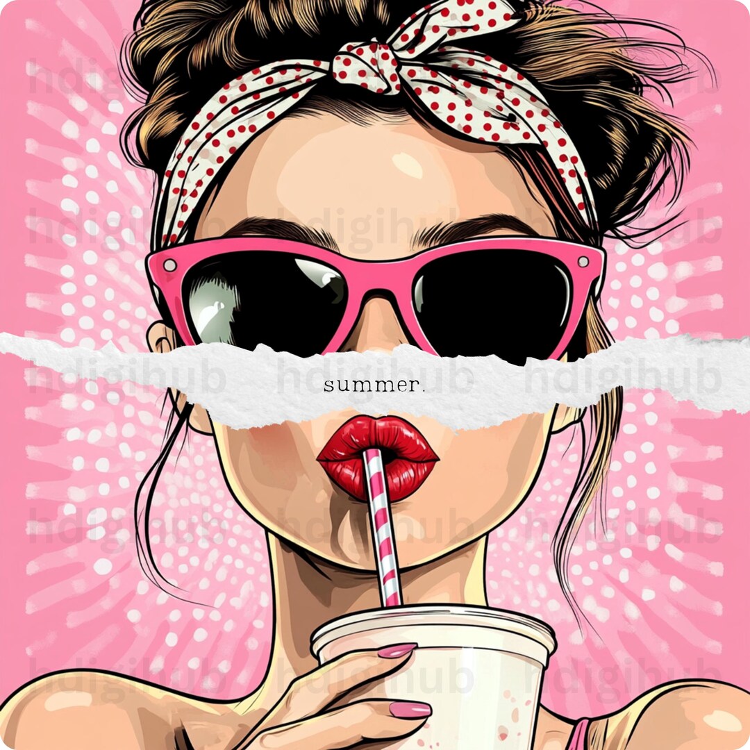 Summer Pop Art 3 | Printable Image | PNG | SVG | Digital File | Summer ...