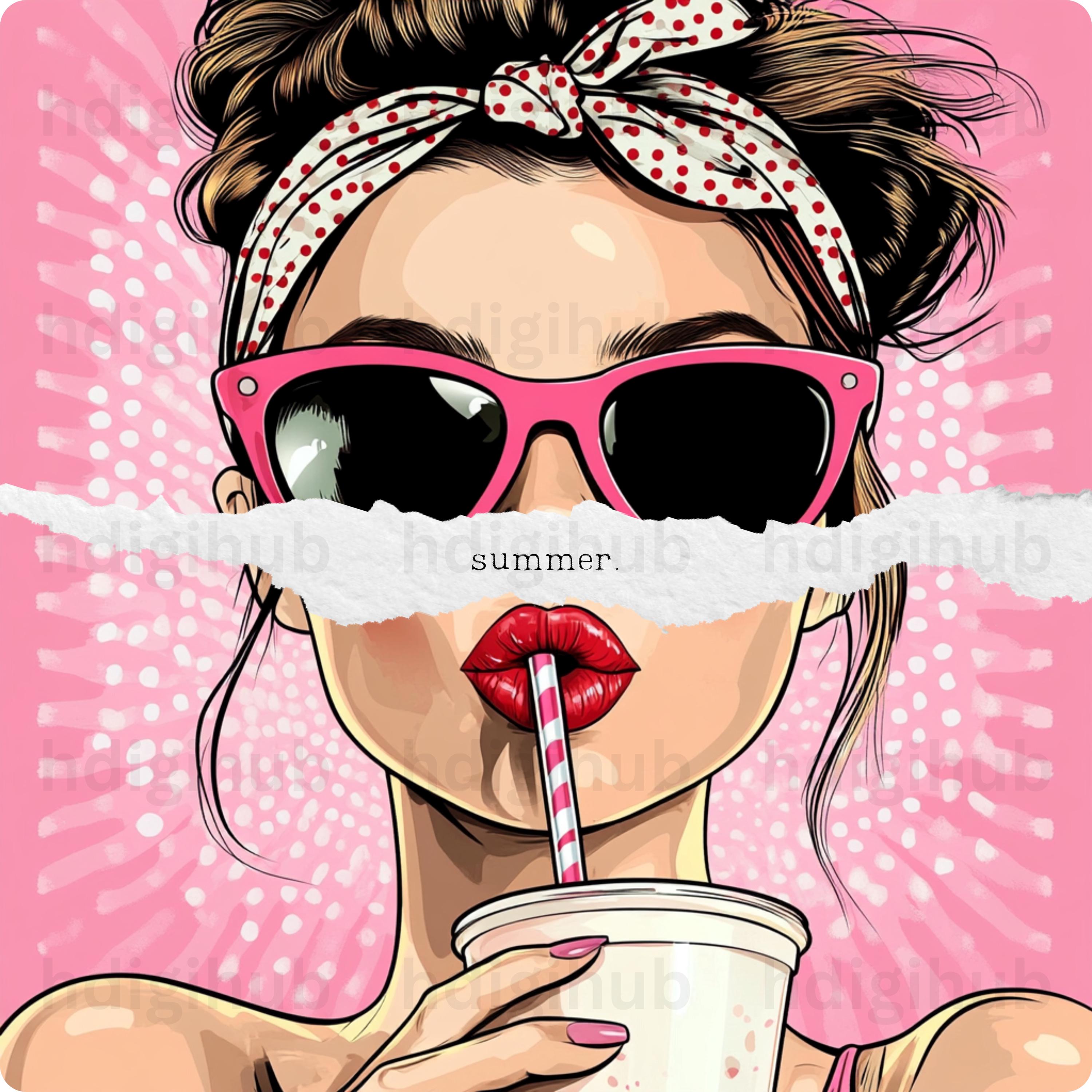Summer Pop Art 3 | Printable Image | PNG | SVG | Digital File | Summer ...