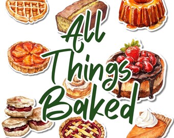 50 Stickers | Printable Stickers | PNG | SVG | Digital Stickers | Food ...