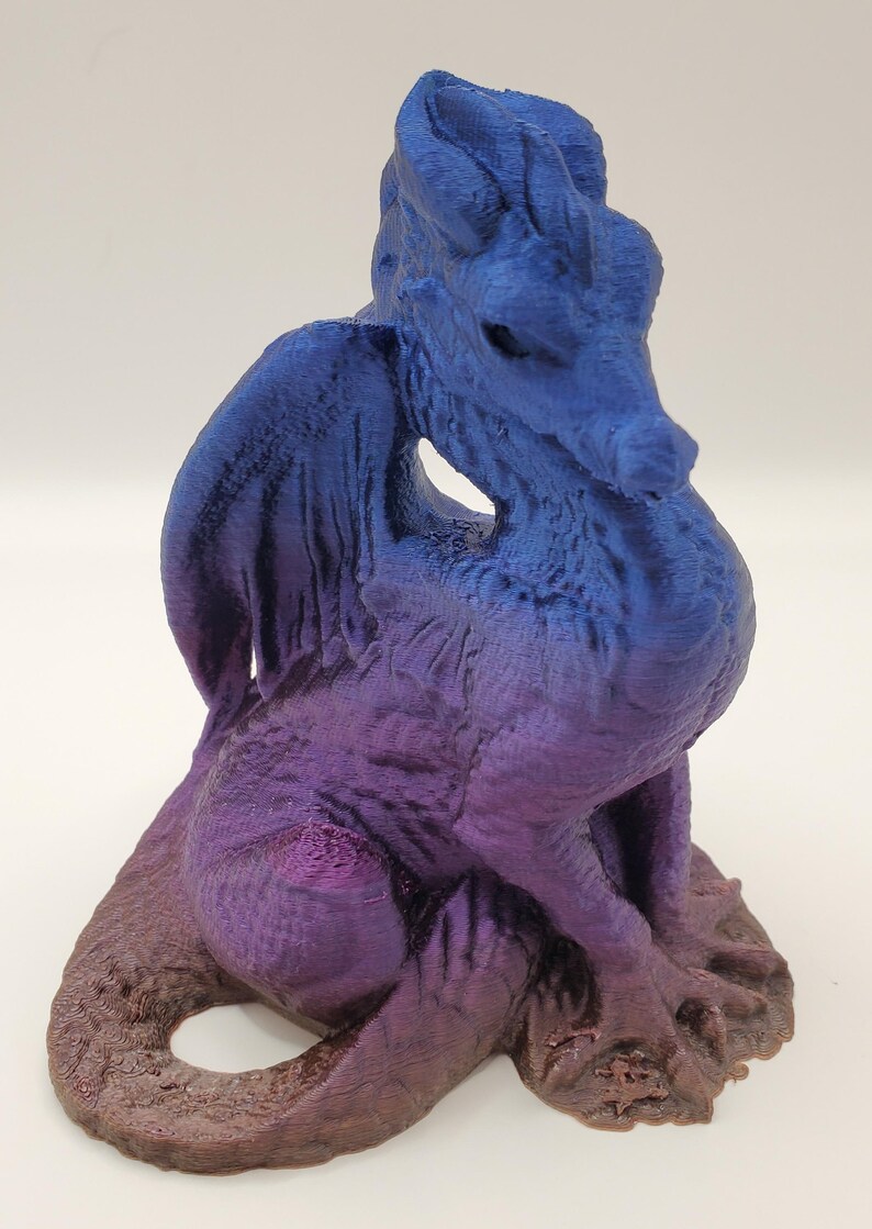 3D Printed Dragon Statue: Paintable Medieval Decor - Etsy