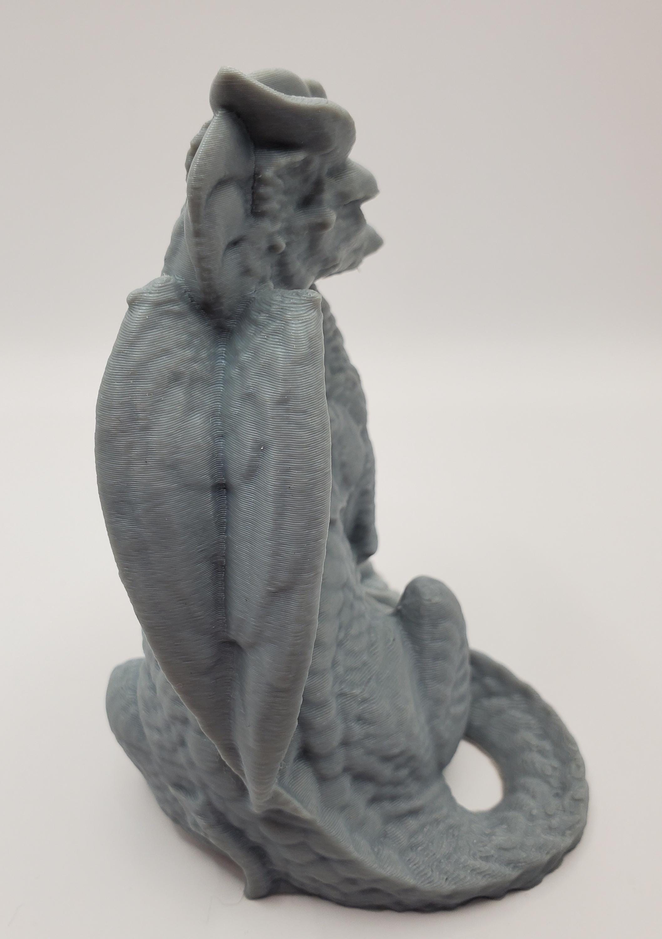 3D Printed Dragon Statue Paintable - Etsy
