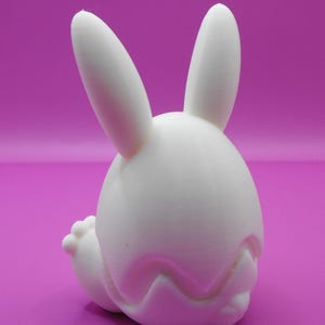 6 Pack of 3D Printed Easter Bunny Egg Paintable Easter Craft Kids Craft ...