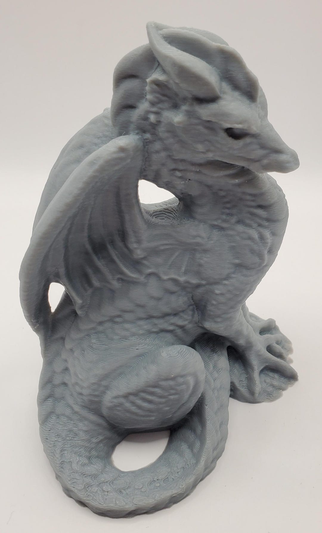 3D Printed Dragon Statue: Paintable Medieval Decor - Etsy