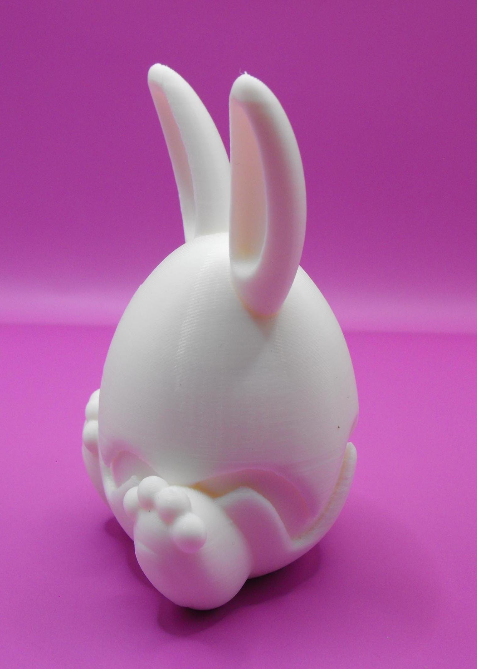 6 Pack of 3D Printed Easter Bunny Egg Paintable Easter Craft Kids Craft ...