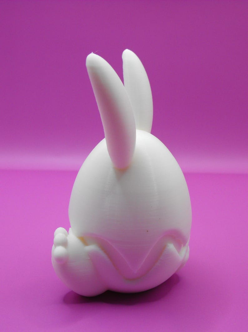 6 Pack of 3D Printed Easter Bunny Egg Paintable Easter Craft Kids Craft ...