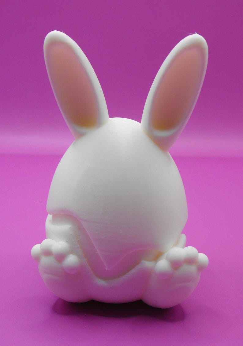 6 Pack of 3D Printed Easter Bunny Egg Paintable Easter Craft Kids Craft ...