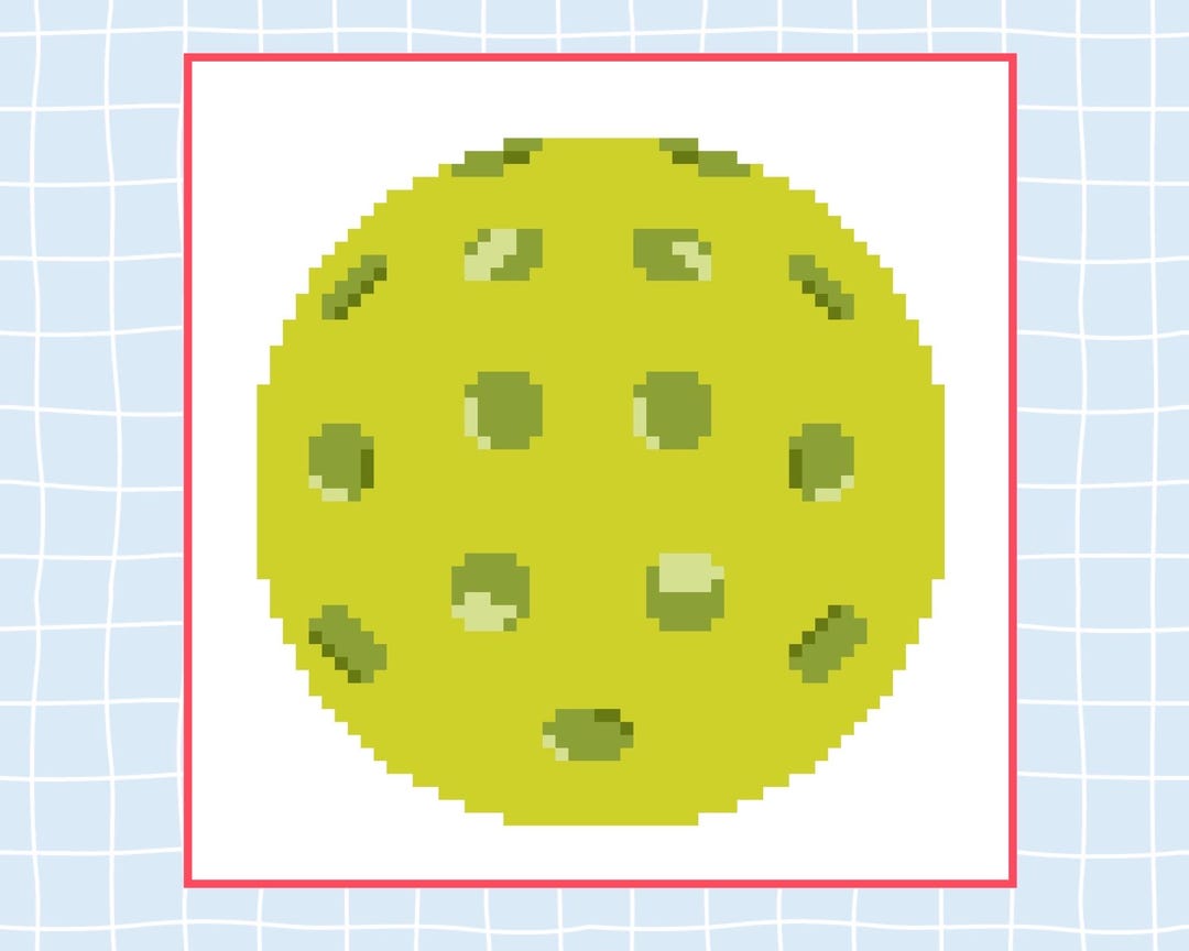 Pickleball Needlepoint Ornament Digital Download Pattern (cross Stitch ...
