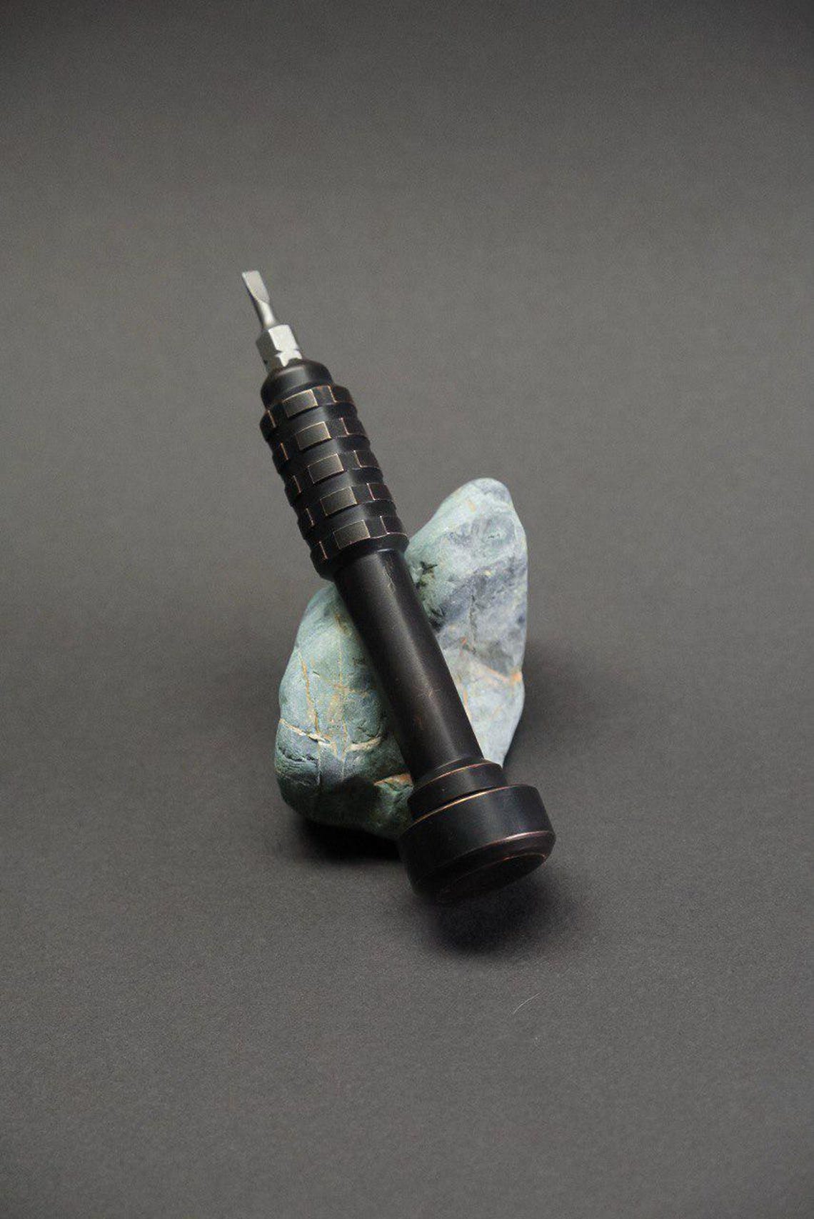 Custom Brass Spin Screwdriver Black Oxidation - Etsy