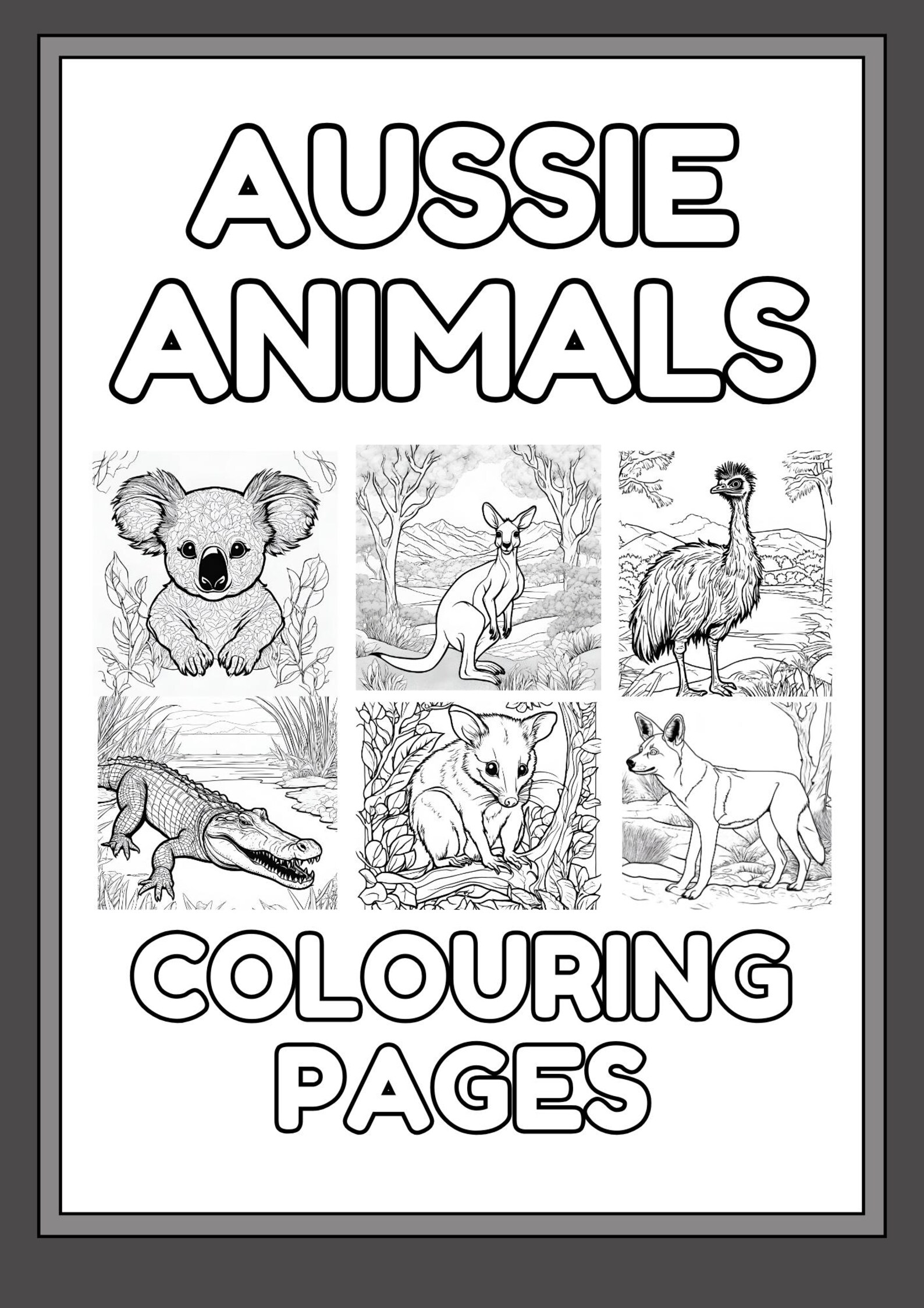 Aussie Animals Colouring Pages Printable | Australian Wildlife Digital ...